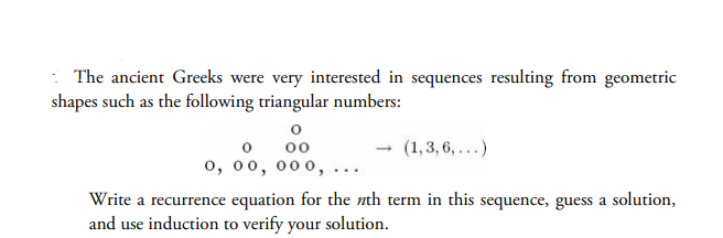Solved The ancient Greeks were very interested in sequences | Chegg.com