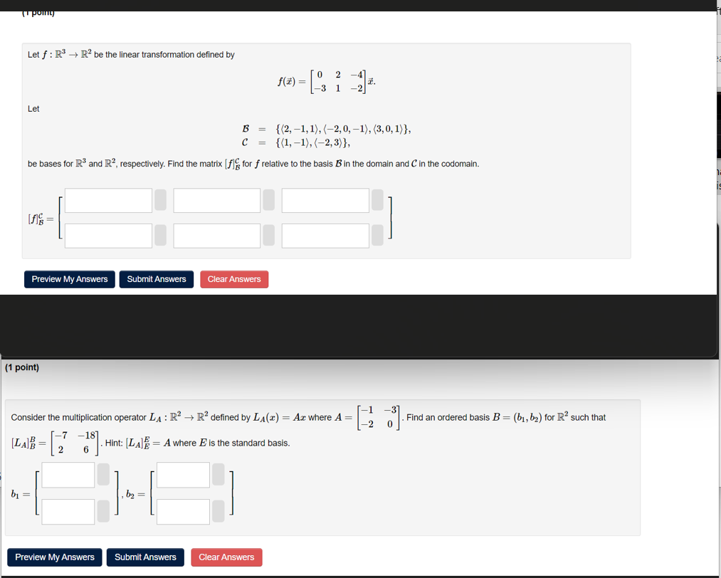 Let f:R3→R2 be the linear transformation defined by | Chegg.com