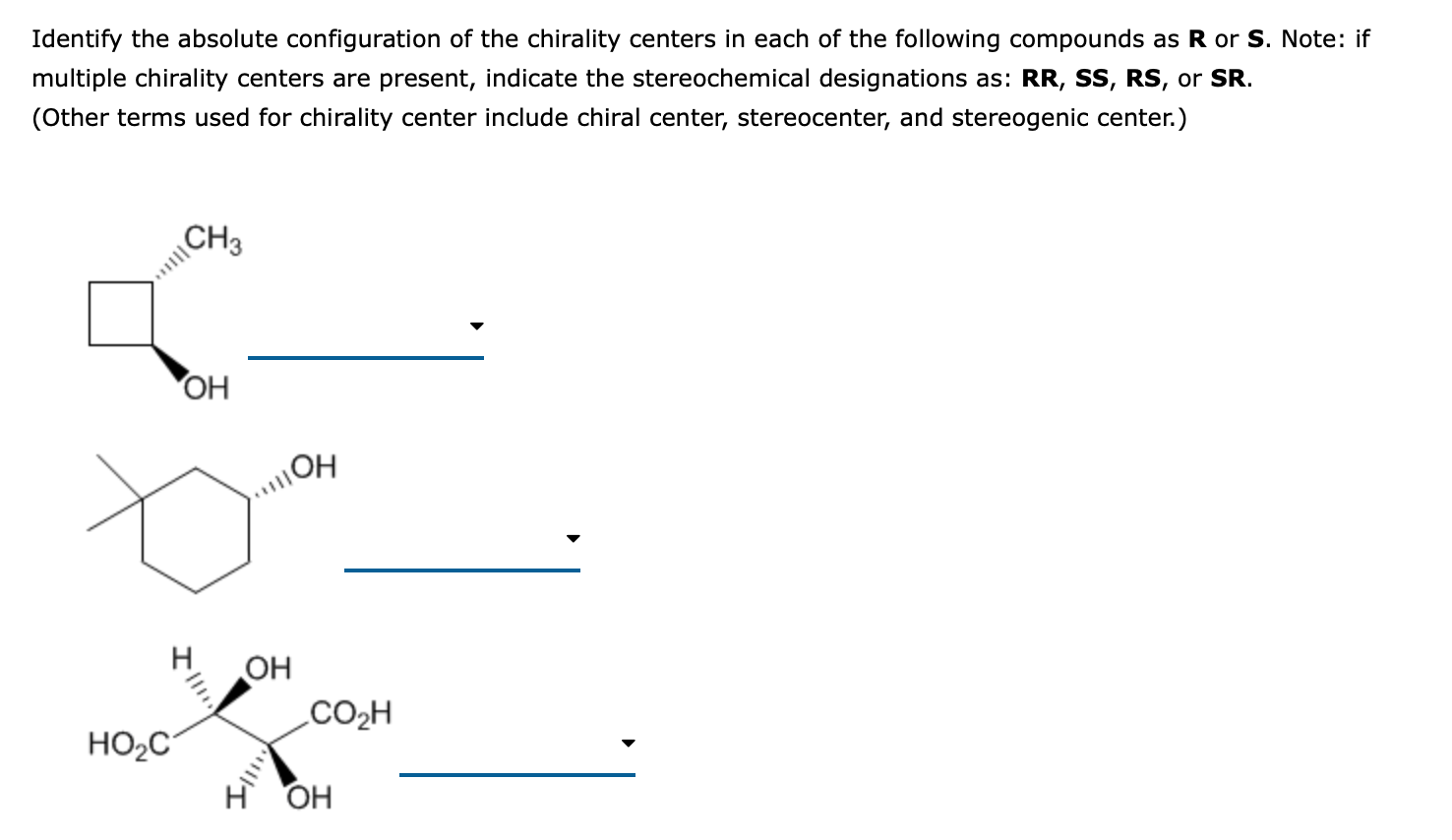 Solved Identify the absolute configuration of the chirality | Chegg.com