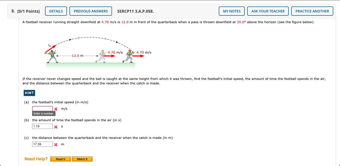 Solved 8. [0/1 Points) DETAILS PREVIOUS ANSWERS SERCP11 | Chegg.com