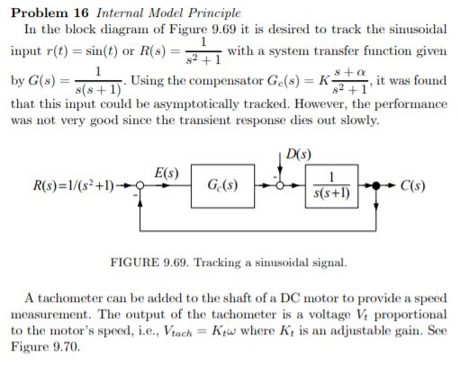 Problem 16 Internal Model Principle In the block | Chegg.com