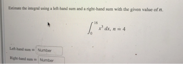 Solved Estimate the integral using a left-hand sum and a | Chegg.com