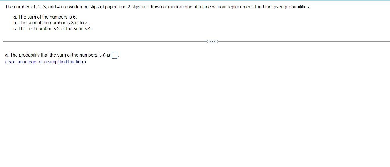 Solved The numbers 1,2,3, and 4 are written on slips of | Chegg.com