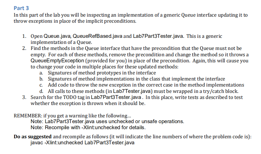 Solved Lab7part3testerjava Public Class 