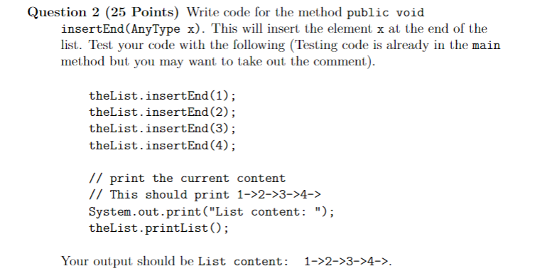 Solved package util; // LinkedList class import | Chegg.com