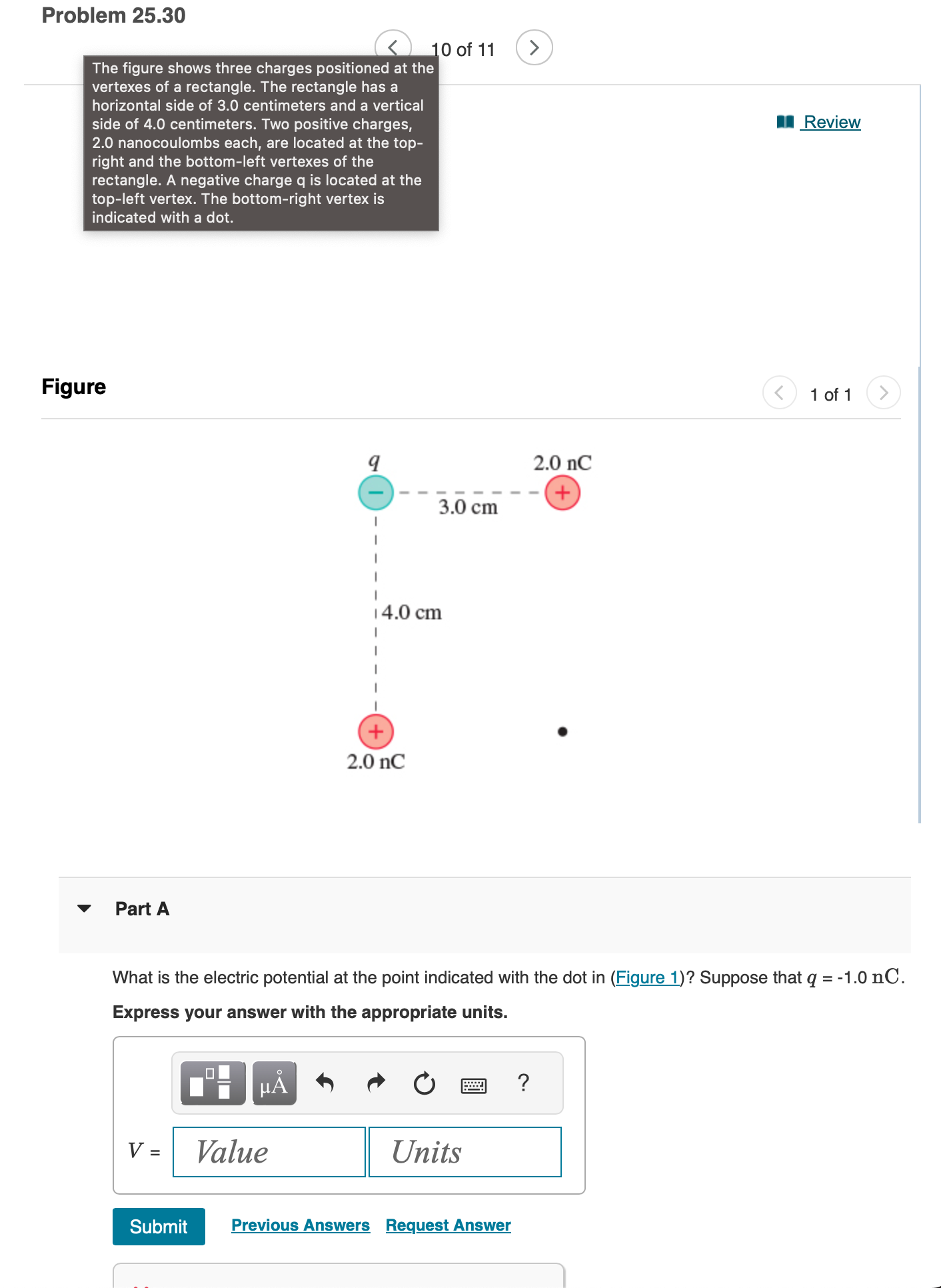 Solved The figure shows three charges positioned at the | Chegg.com