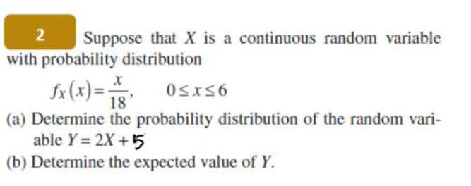 Solved 2 Suppose that X is a continuous random variable with | Chegg.com