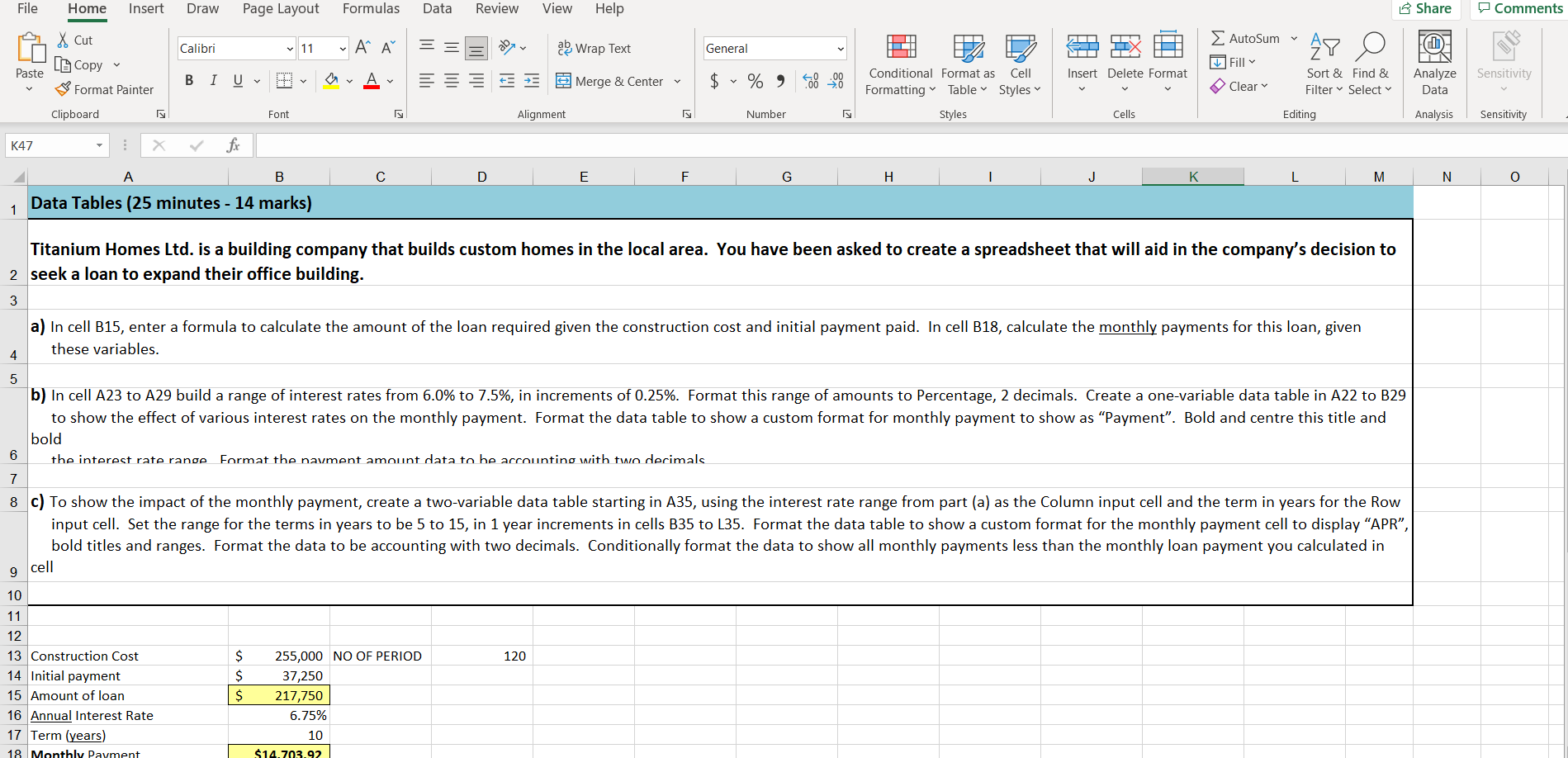 Solved File Home Insert Draw Page Layout Formulas Data | Chegg.com