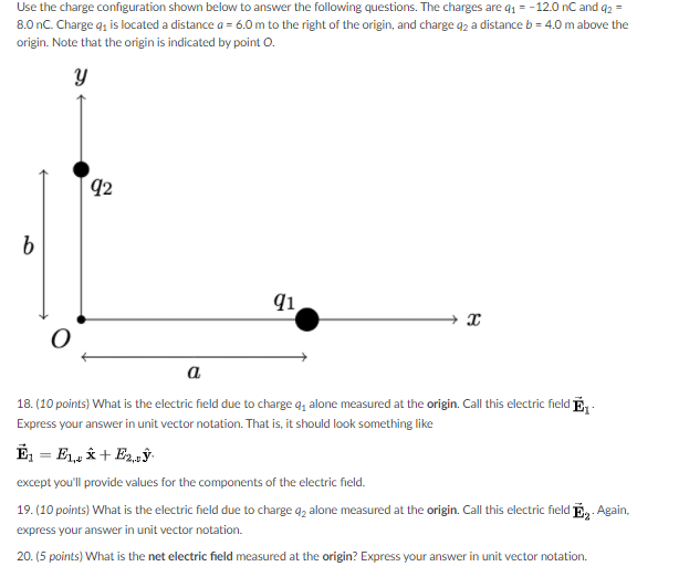 Solved Use the charge configuration shown below to answer | Chegg.com