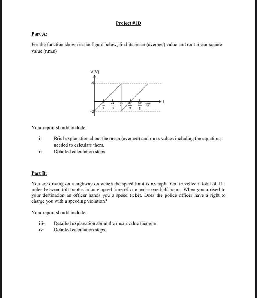 For the function shown in the figure below, find its | Chegg.com