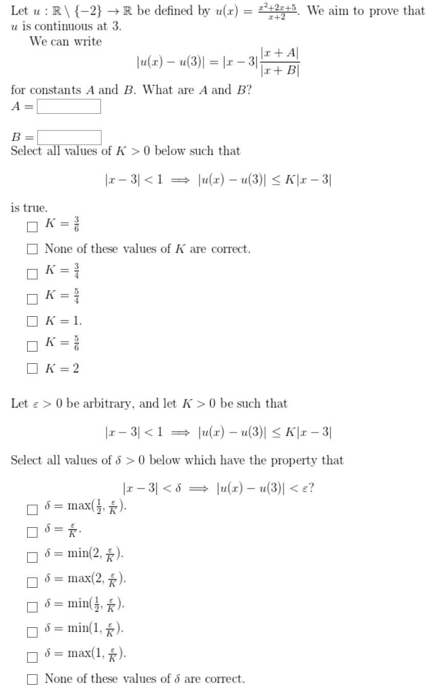 Solved Let u:R\{-2} +R be defined by ul.x) r2+25+5. We aim | Chegg.com