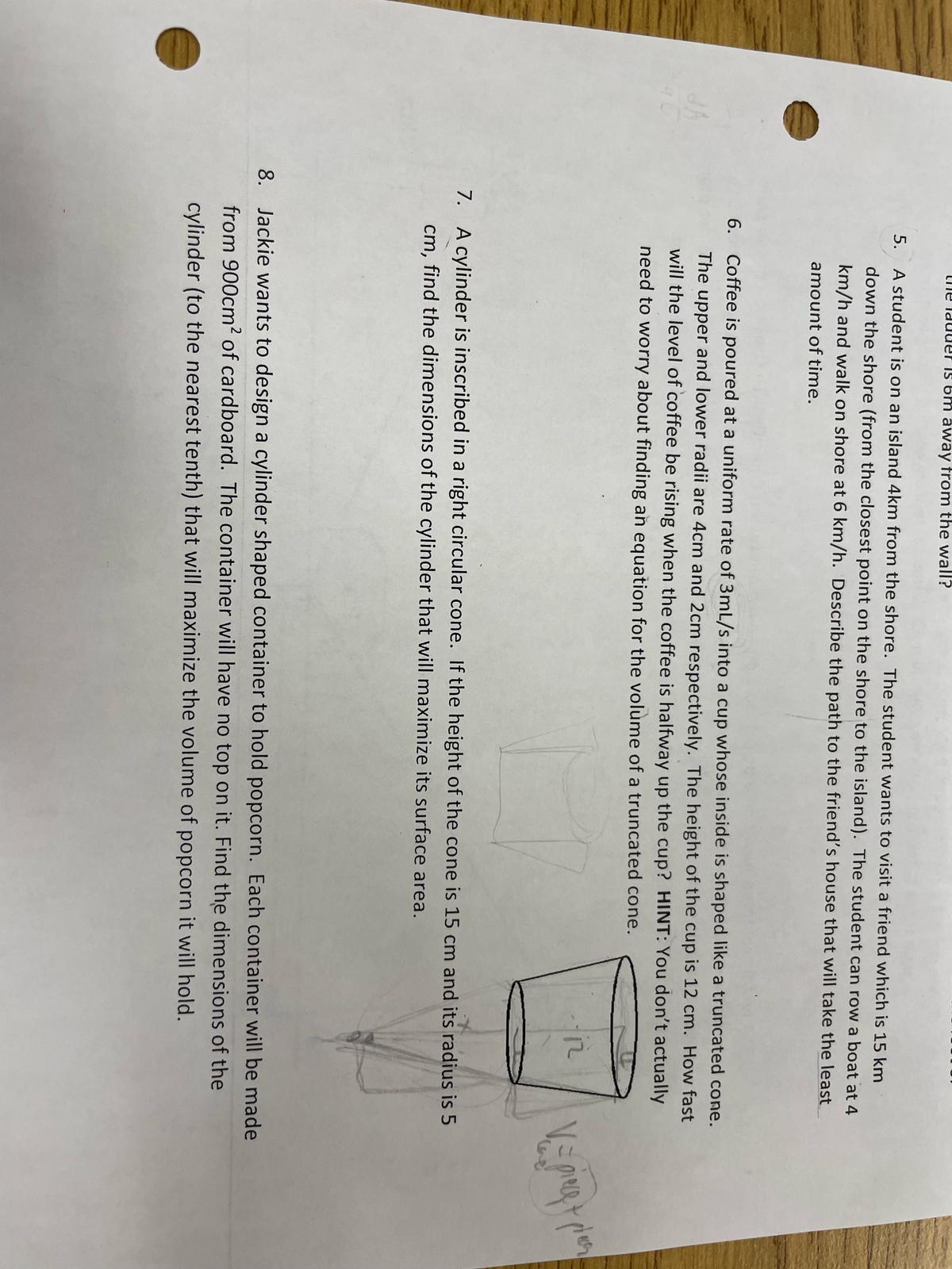 Solved Coffee is poured at a uniform rate of 3mL//s into a | Chegg.com