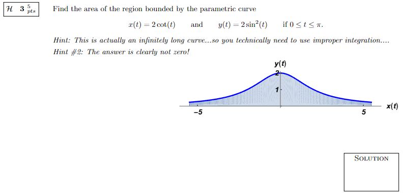 Solved Find the area of the region bounded by the parametric | Chegg.com
