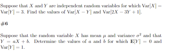 Solved Suppose that X and Y are independent random variables | Chegg.com