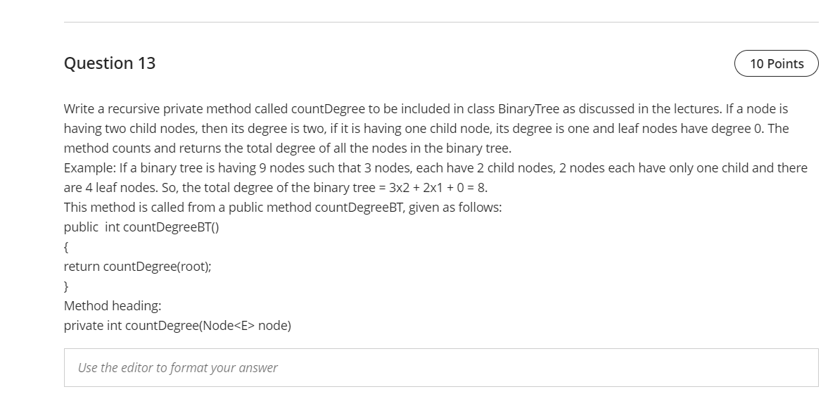 Solved Question 13 10 Points Write a recursive private | Chegg.com