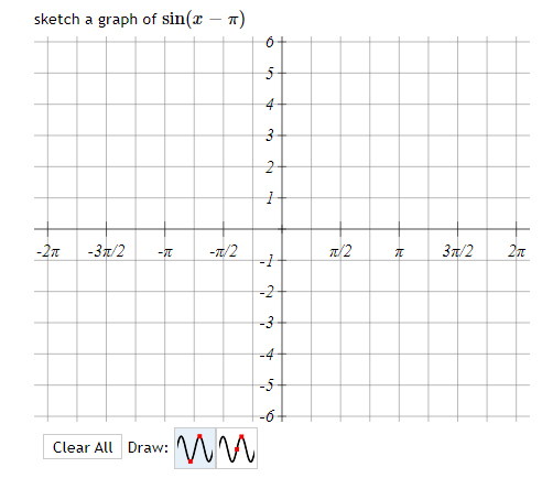 Solved sketch a graph of sin(x−π) | Chegg.com