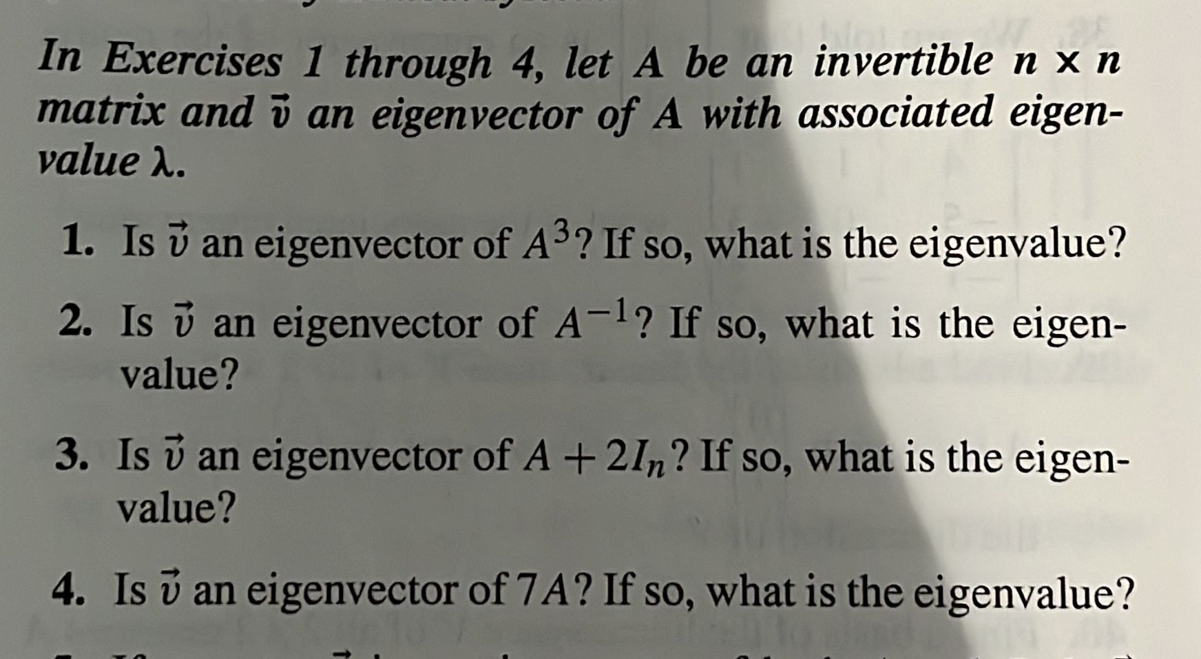 Solved In Exercises 1 through 4, let A be an invertible n×n | Chegg.com