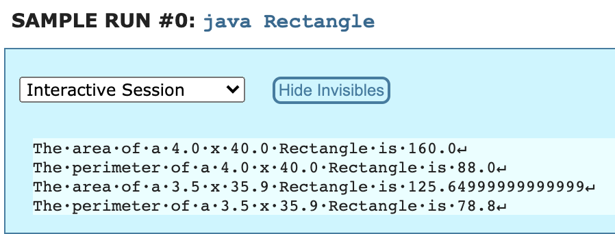 Solved The Rectangle Class Following The Example Of 