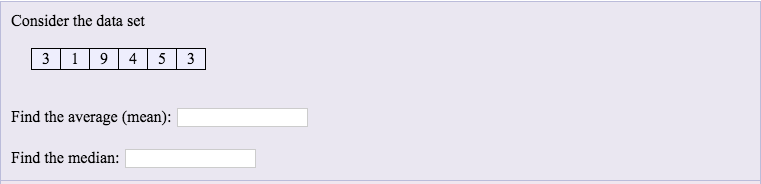 Solved Consider the data set 3 19453 Find the average | Chegg.com