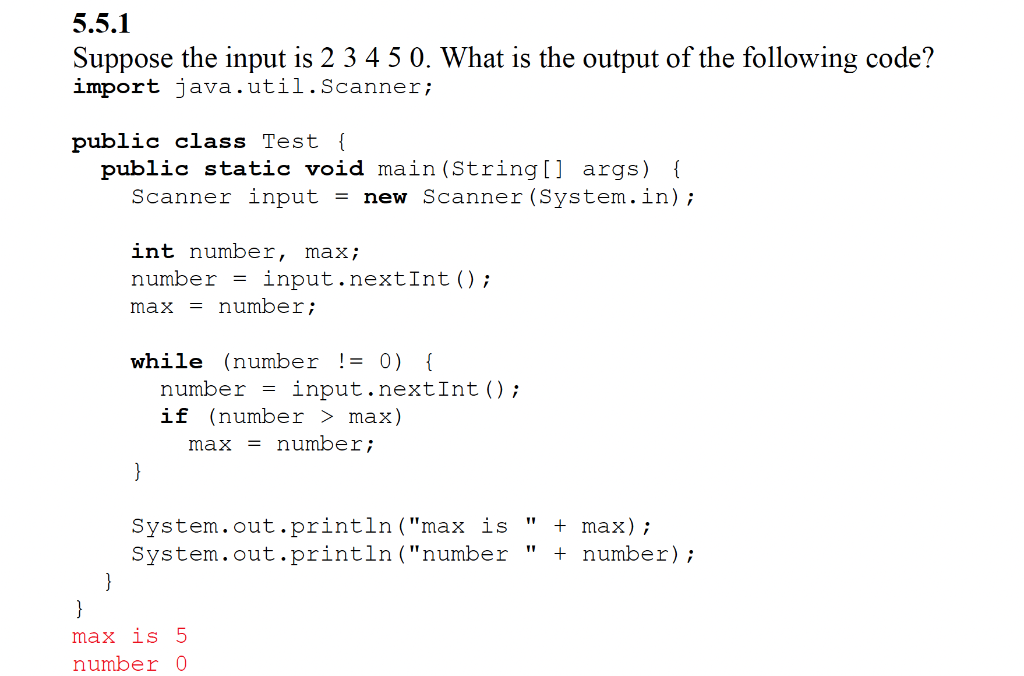 Solved JAVA ~ Please explain in detail why max is 5 and the | Chegg.com