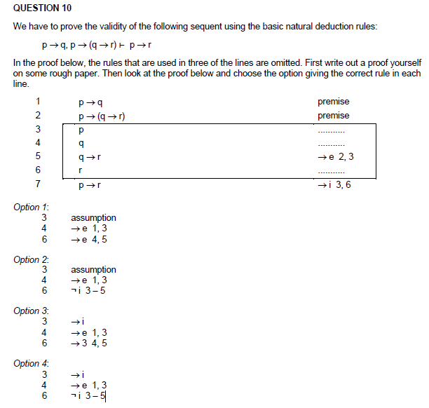 Solved QUESTION 10 We have to prove the validity of the | Chegg.com
