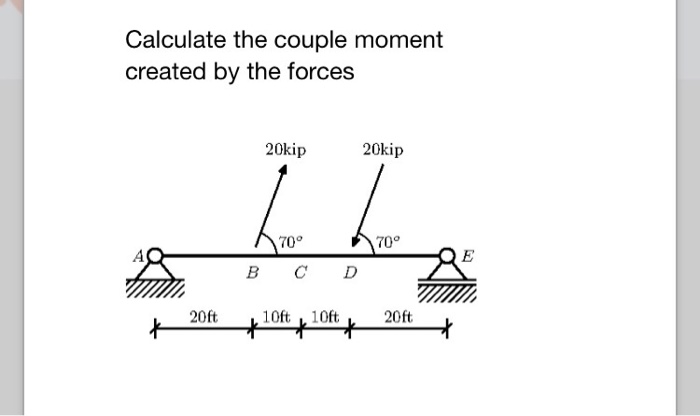 Solved Calculate the couple moment created by the forces | Chegg.com