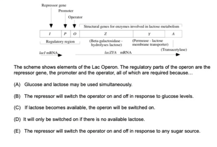 Solved Repressor gene Promoter Operator Structural genes for | Chegg.com