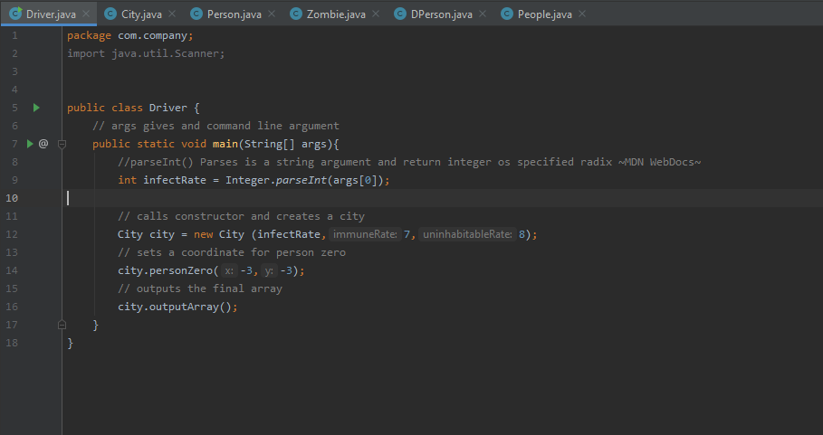 Solved Zombie.javax DPerson.java X People.java Driver.java | Chegg.com
