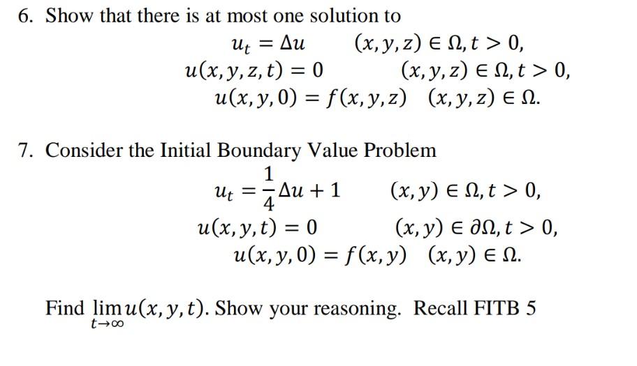 Solved show that there is at most one solution to Consider | Chegg.com