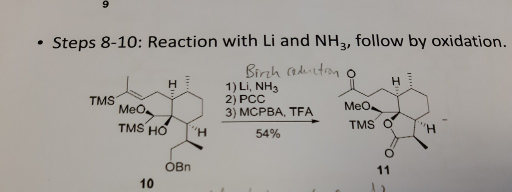 Solved • Steps 8-10: Reaction with Li and NH3, follow by | Chegg.com