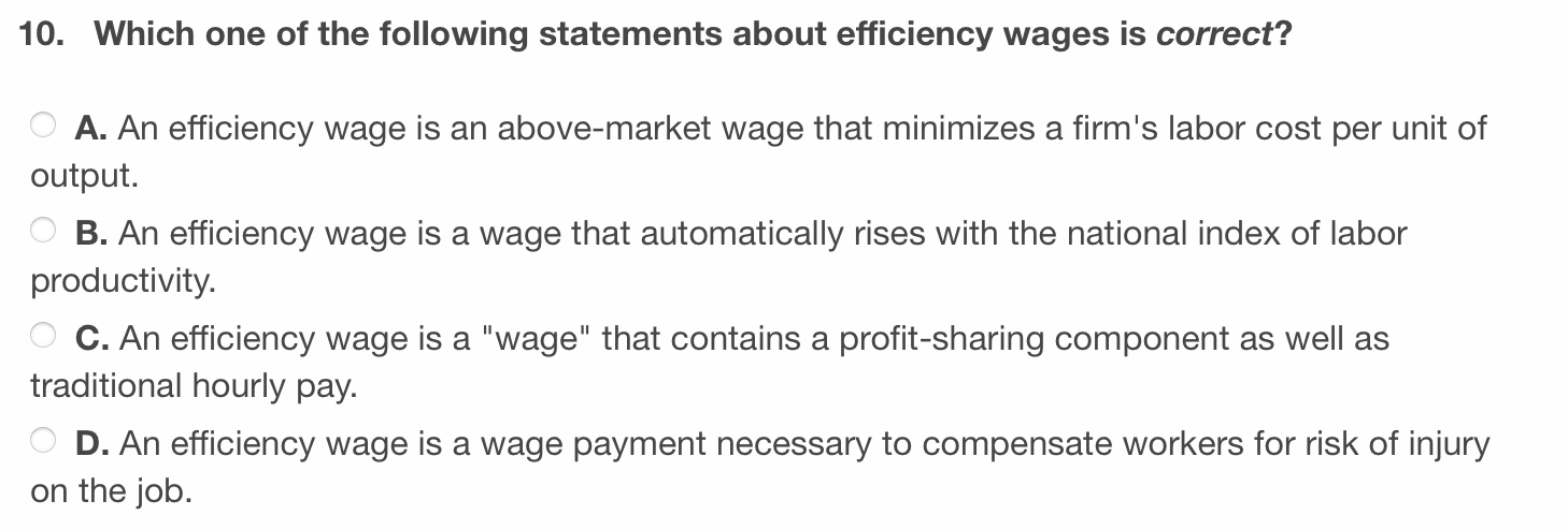 Solved 10. Which one of the following statements about | Chegg.com