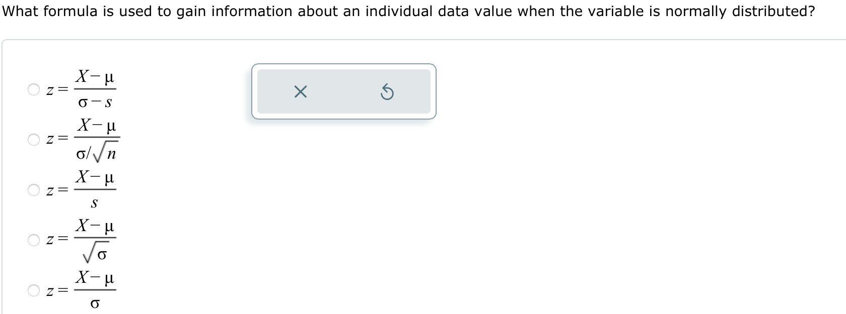 Solved What formula is used to gain information about an | Chegg.com