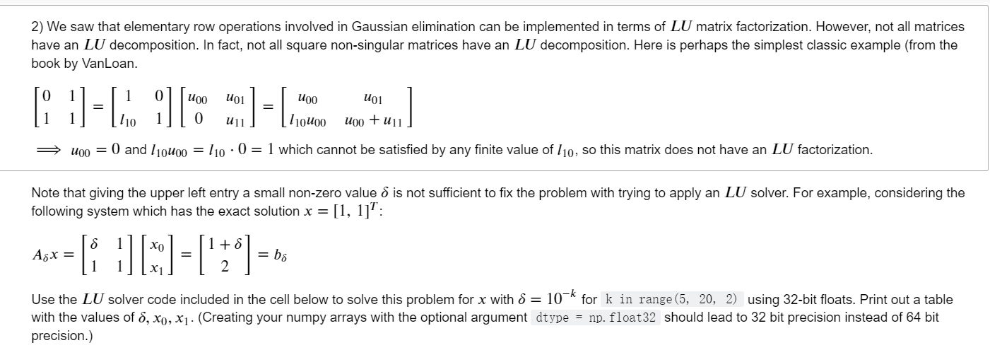 2) We saw that elementary row operations involved in | Chegg.com