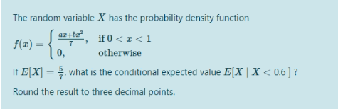 Solved The random variable X has the probability density | Chegg.com