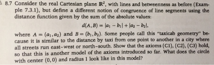 Solved Consider the real Cartesian plane R^2, with lines and | Chegg.com Solved Consider the real Cartesian plane R^2, with lines and | Chegg.com
