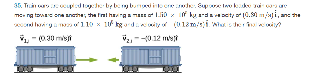 Solved Train cars are coupled together by being bumped into | Chegg.com