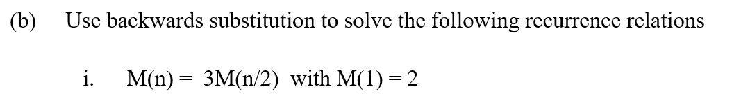 Solved Use backwards substitution to solve the following | Chegg.com