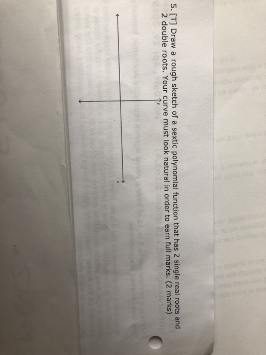 Solved 5. [T] Draw a rough sketch of a sextic polynomial | Chegg.com