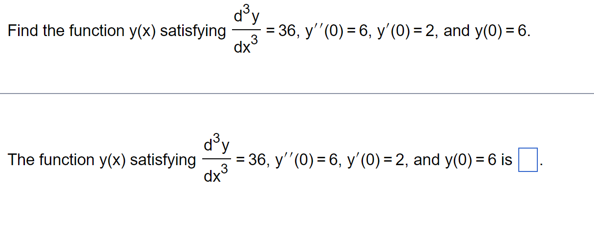 Solved Find the function y(x) satisfying | Chegg.com