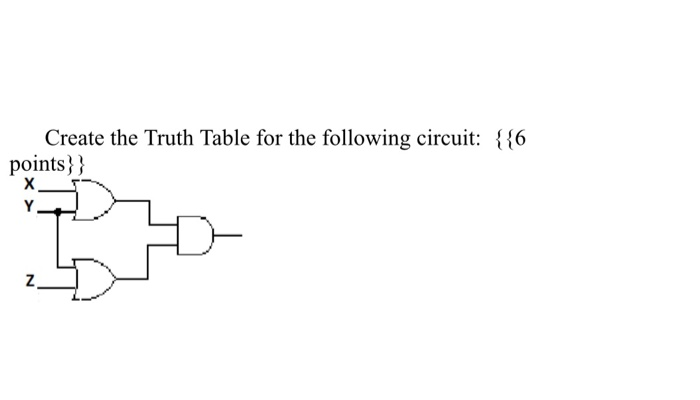 Solved Create the Truth Table for the following circuit: 6 | Chegg.com