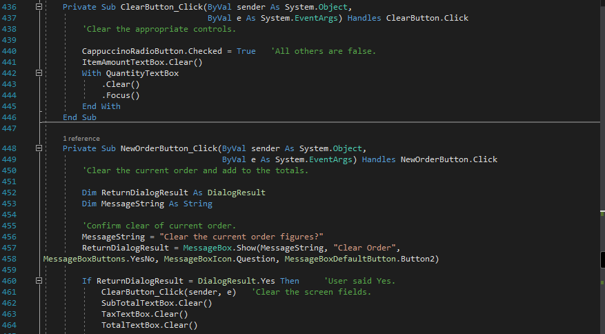 Public Class Billingform Declare Module Level