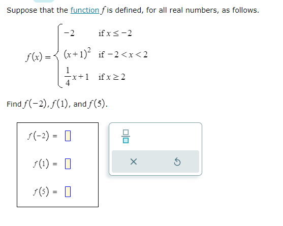Solved Suppose that the function f is defined, for all real | Chegg.com