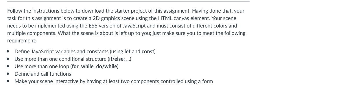 Solved I need help with this 2D javascript graphics scene. | Chegg.com