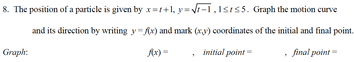 Solved 7. Parametrize the line segment starting at point | Chegg.com