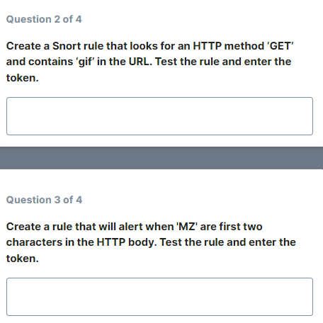 Solved Create a rule that will alert when 'MZ' are first two | Chegg.com