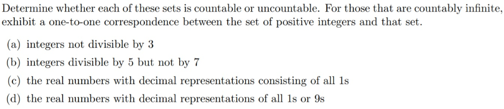 Solved Determine whether each of these sets is countable or | Chegg.com