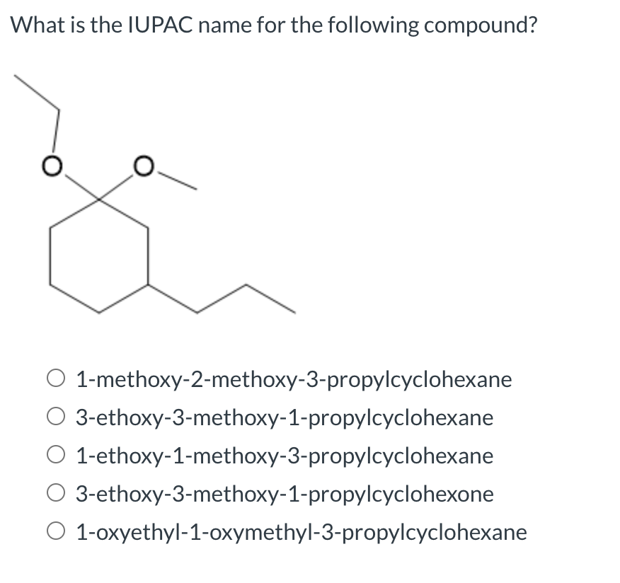 Solved What is the IUPAC name for the following compound? | Chegg.com