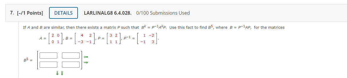 Solved If A and B are similar, then there exists a matrix P | Chegg.com
