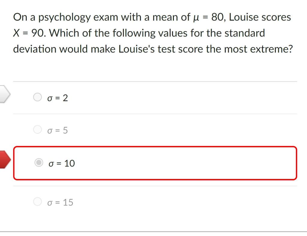 Solved *PLEASE explain why the answer is a standard | Chegg.com