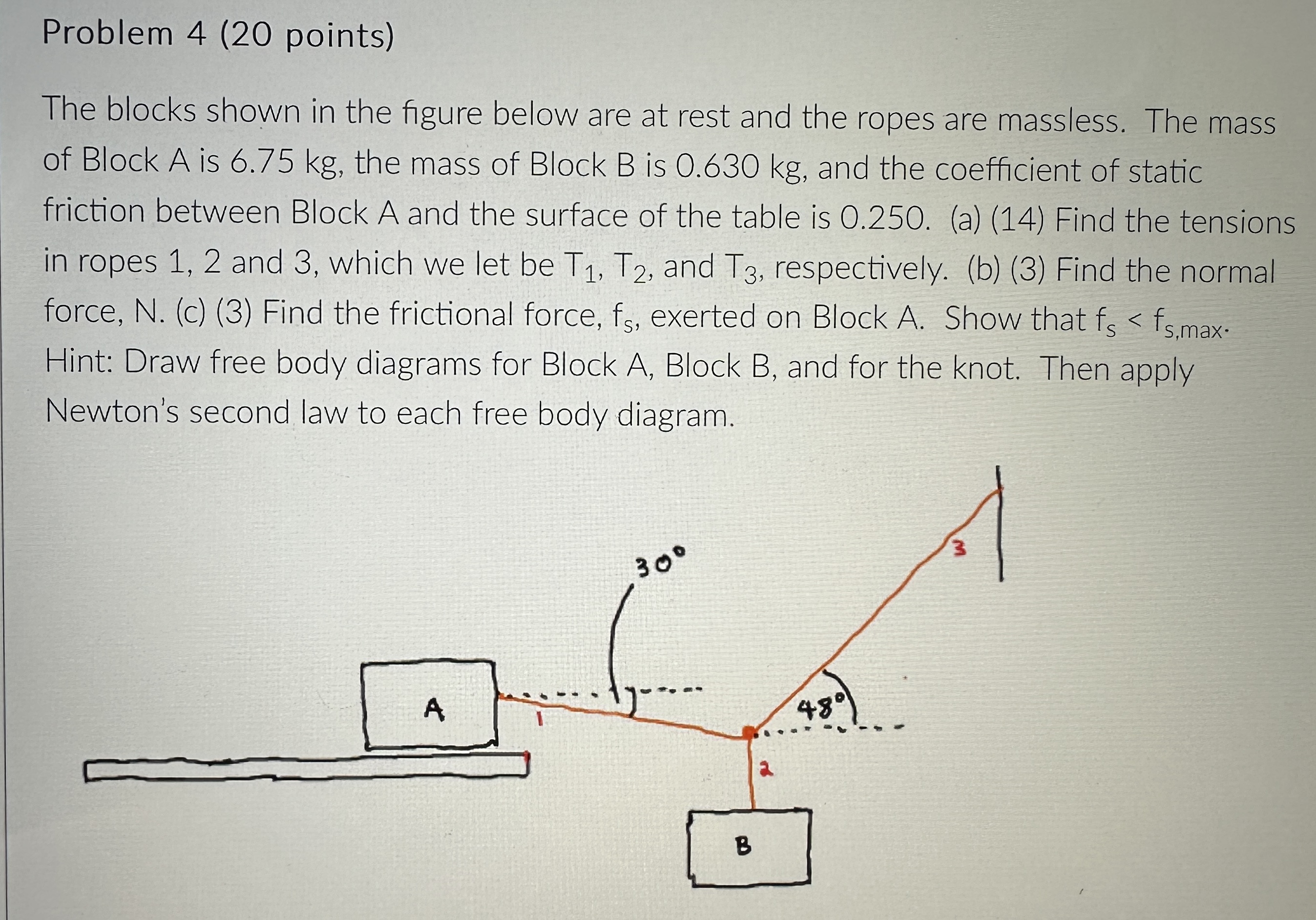 Problem 4 (20 points) The blocks shown in the figure | Chegg.com Problem 4 (20 points) The blocks shown in the figure | Chegg.com